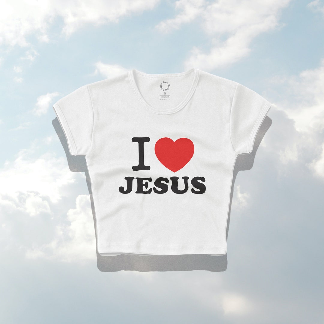 I Heart Love Jesus Crop Top Funny Crop Top Y2K Clothing Trendy Top ...