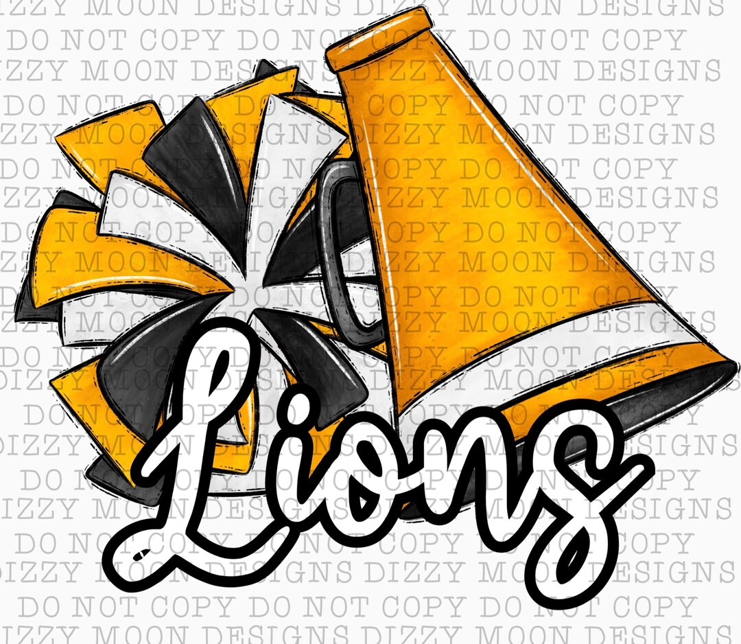 Lions Cheer | Sports | Football | School | Png | Digital Download ...