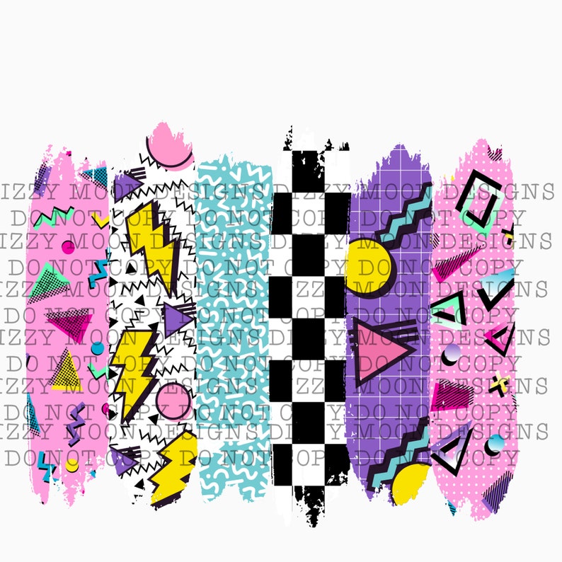 80’s 90’s Background | Brush Stroke | Hip Hop | Wavy | Retro | Png ...