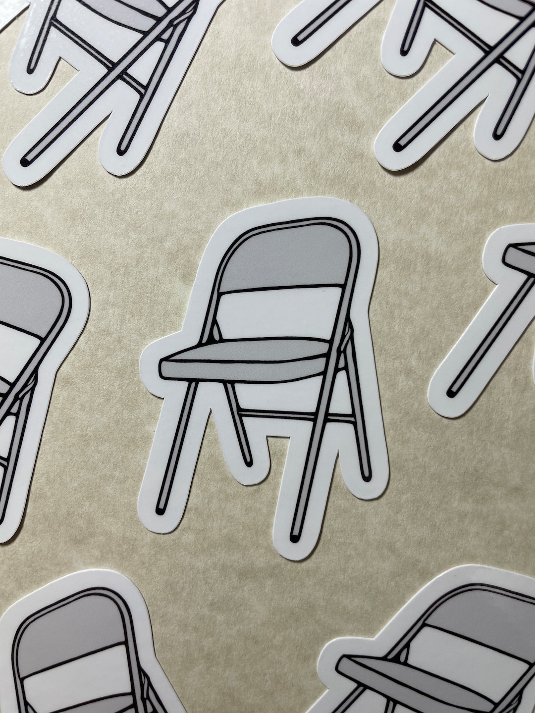 Folding Chair Vinyl Sticker - Etsy