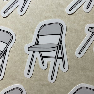 Folding Chair Vinyl Sticker - Etsy