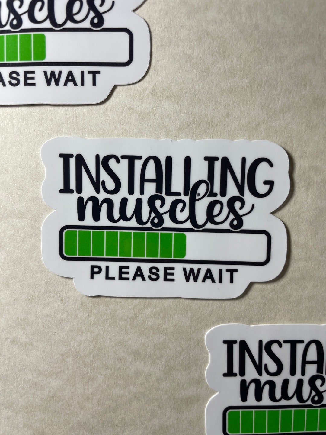 Installing Muscles Vinyl Sticker - Etsy