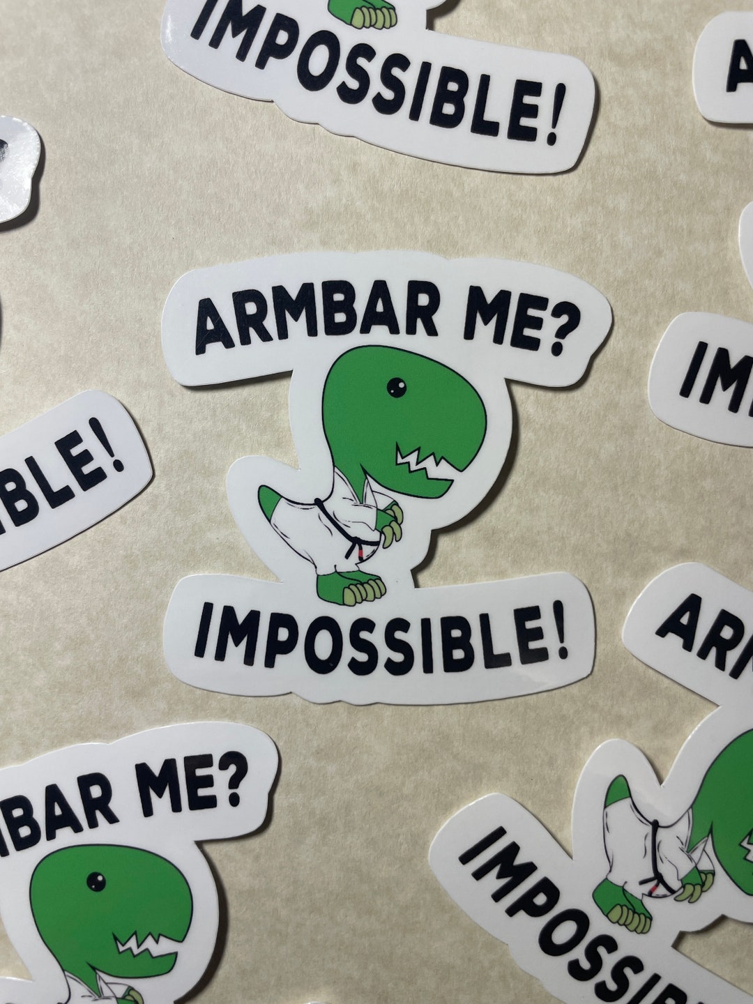 Arm Bar Me Impossible T-rex Jiu Jitsu BJJ MMA Vinyl Sticker - Etsy