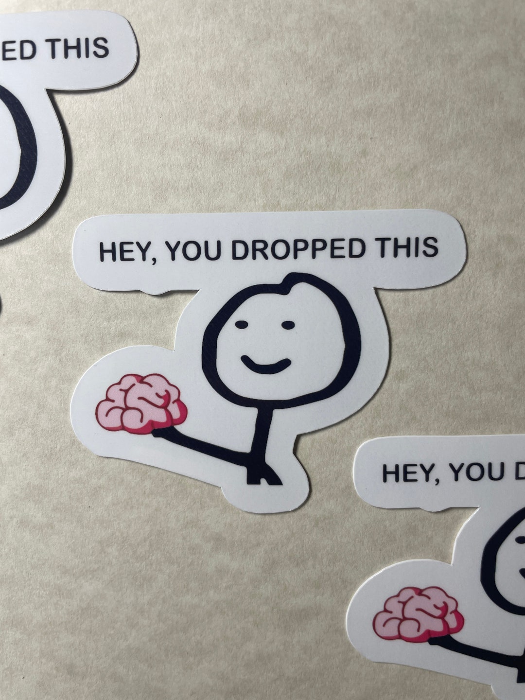 You Dropped This Brain Vinyl Sticker - Etsy