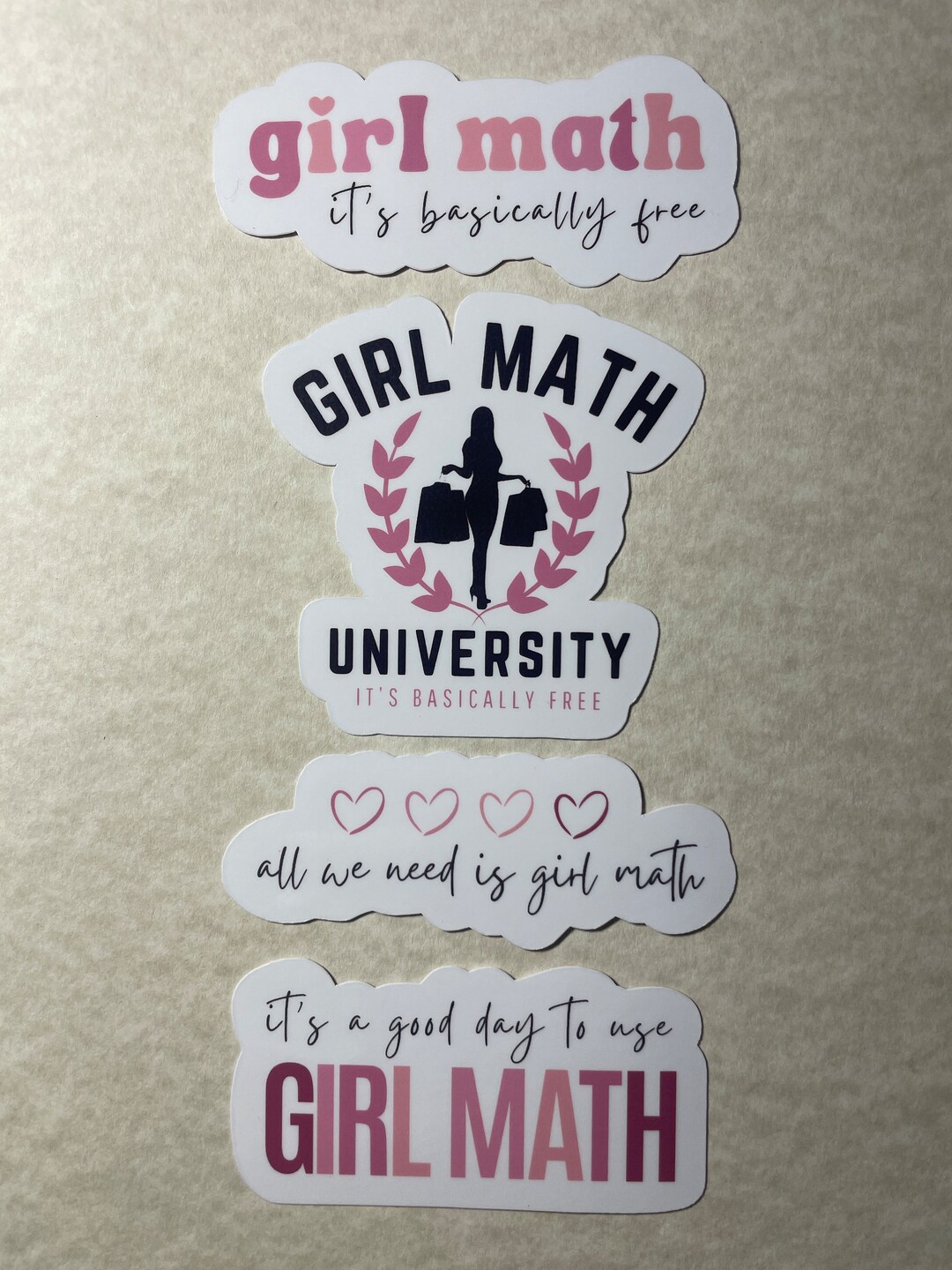 Girl Math Sticker Bundle - 4 Pack - Etsy
