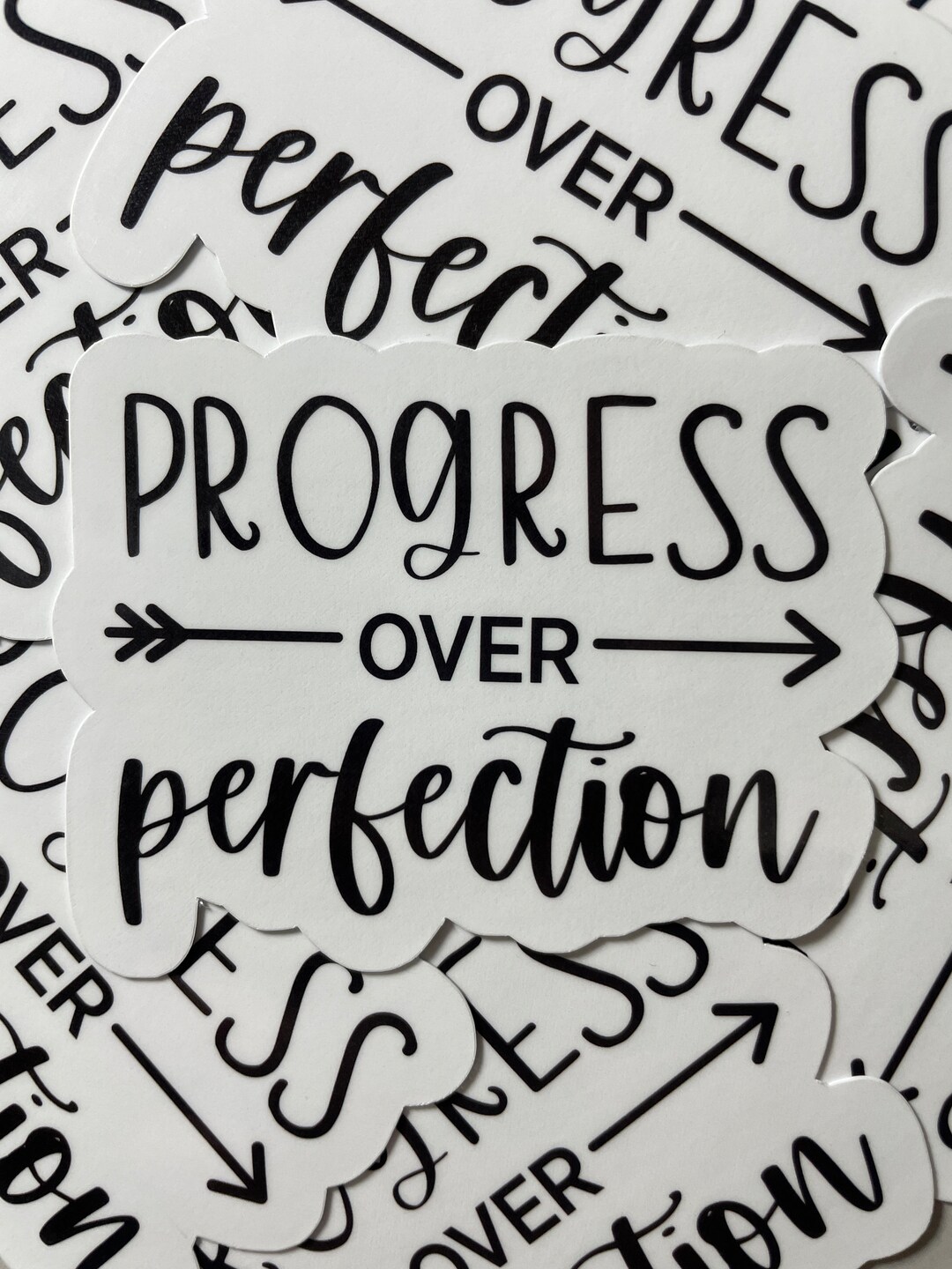 Progress Over Perfection Vinyl Sticker - Etsy