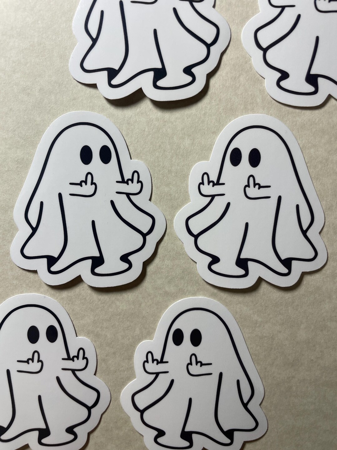 Ghost Frenemies Flip off Vinyl Sticker Set - Etsy