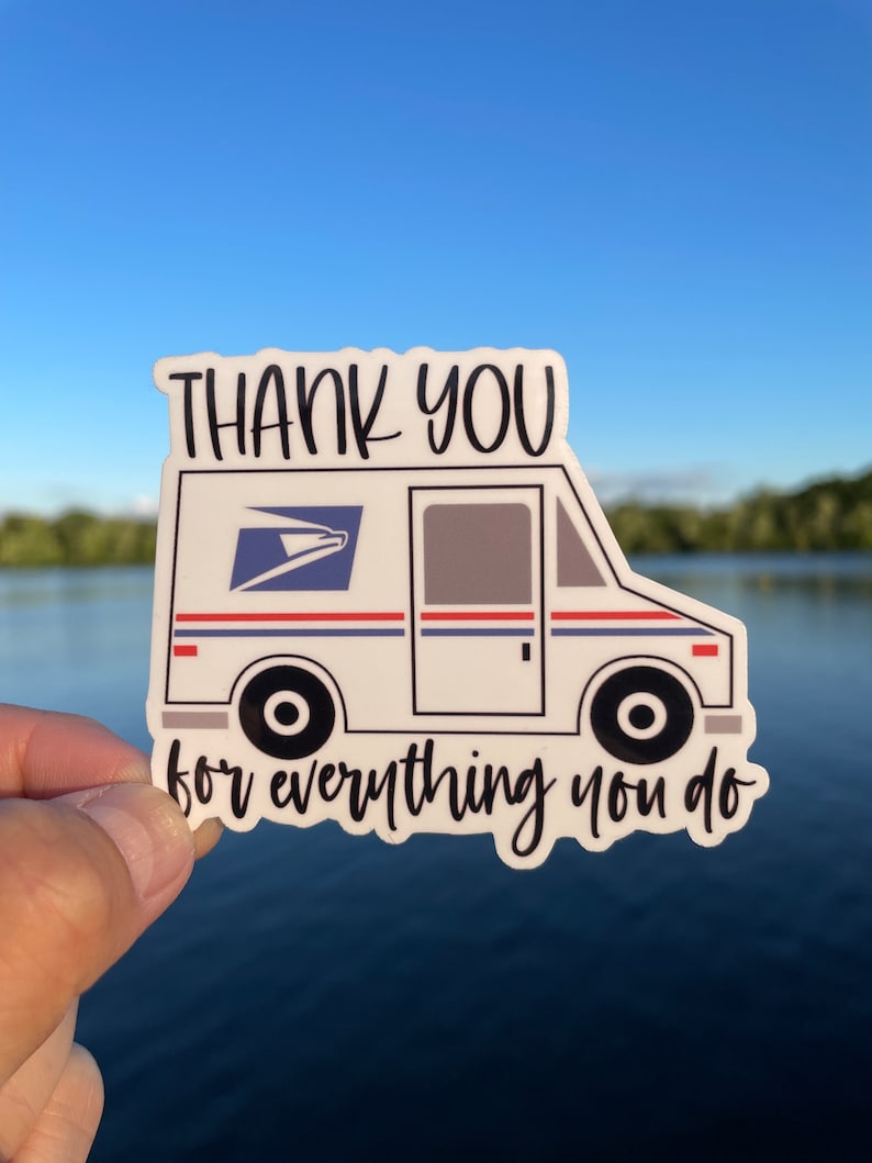 Thank You Mail Truck Vinyl Sticker - Etsy
