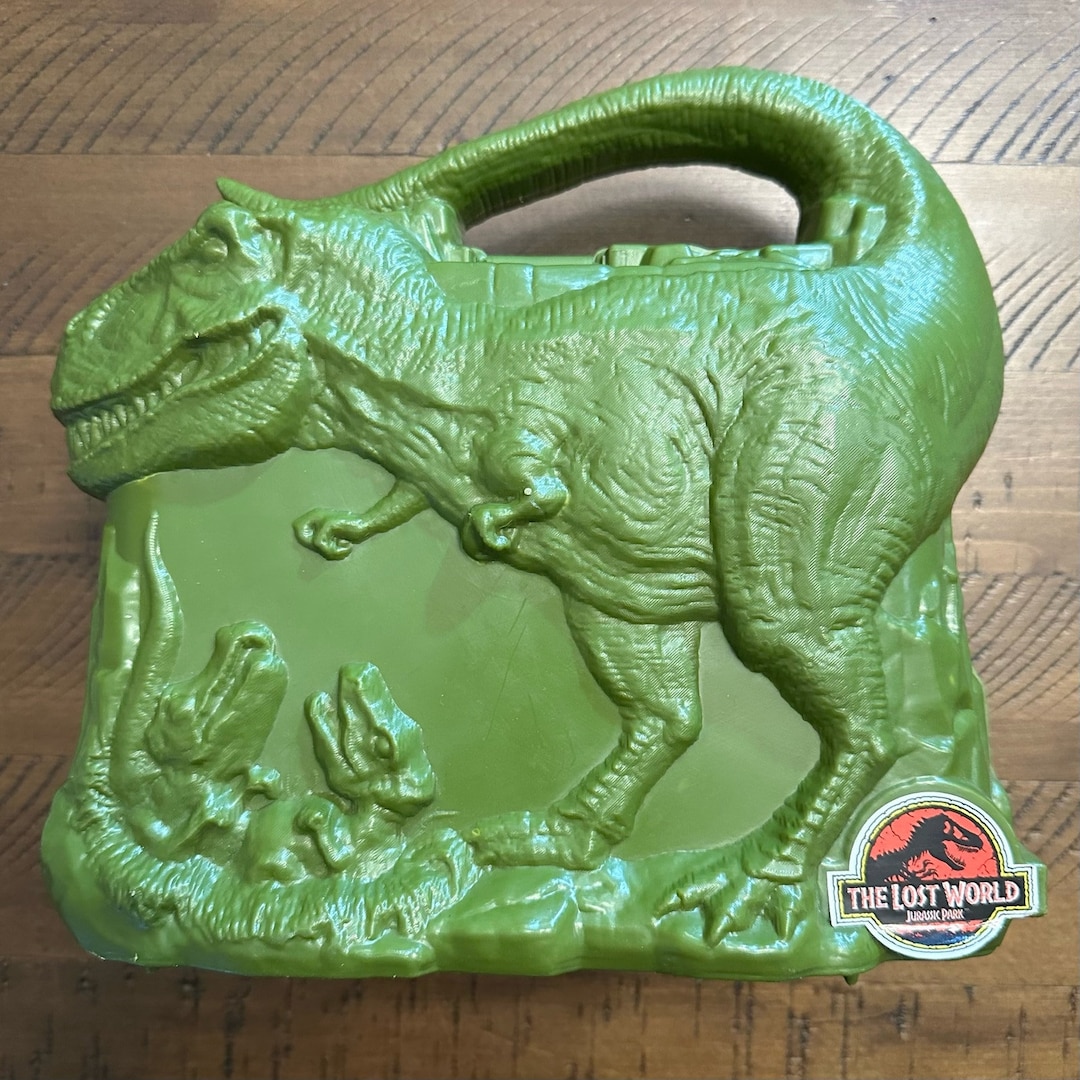 The Lost World Jurassic Park 3D Plastic Molded T-rex Lunch Box - Etsy