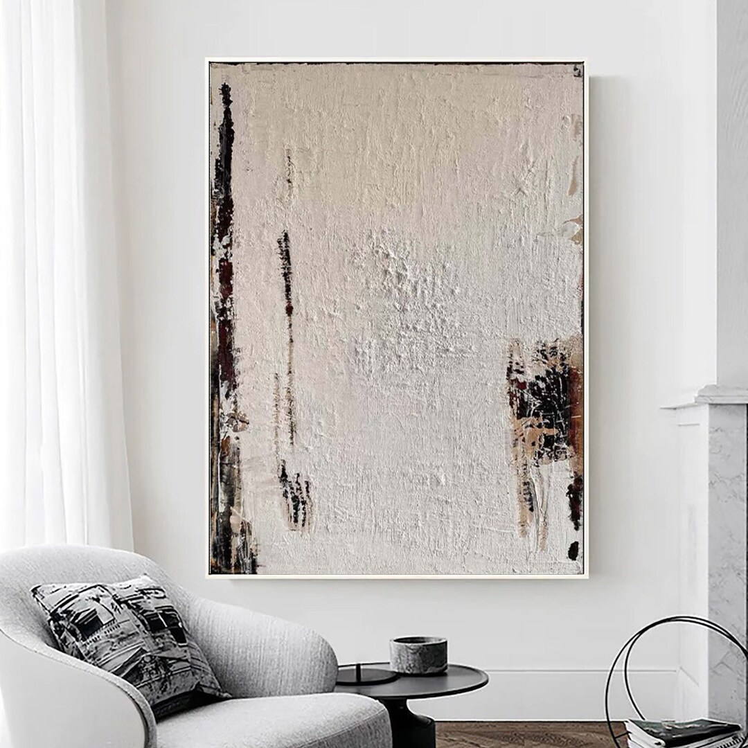 Beige Texture Abstract Painting Beige Texture Wall Art Beige Painting ...