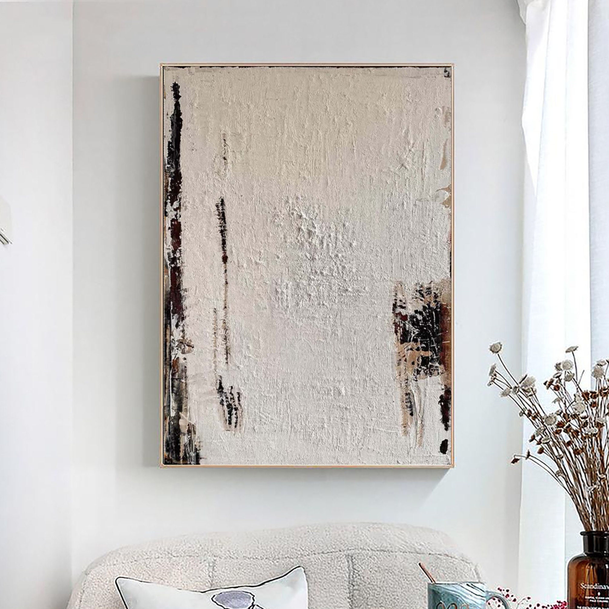 Beige Texture Abstract Painting Beige Texture Wall Art Beige Painting ...