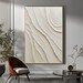 White Beige Abstract Wall Art White Beige 3D Textured Art - Etsy