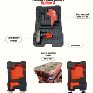 Milwaukee M12 2 Plane Laser Kaizen Foam Insert for Packout - Etsy