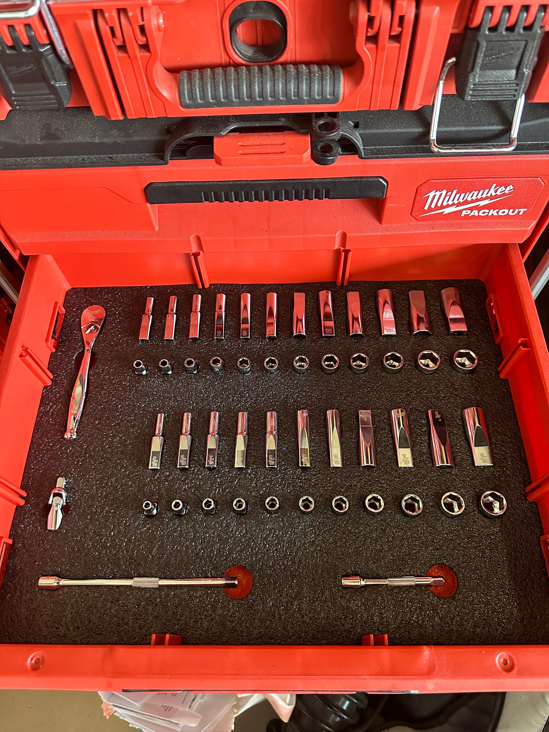 Milwaukee 4 Drawer Packout Kaizen Foam Insert for 1/4 Ratchet - Etsy ...