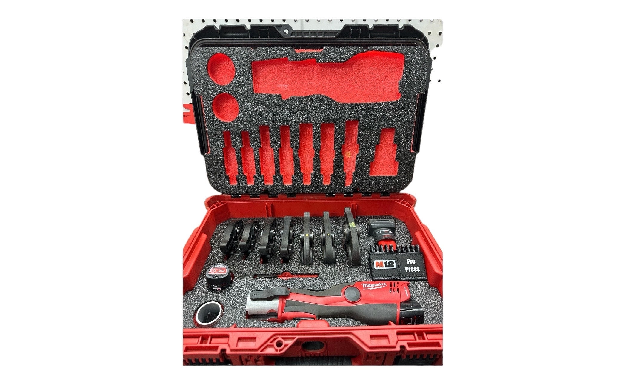Milwaukee M12 Force Logic Pro Press With Mega Jaws Kaizen Foam Insert ...