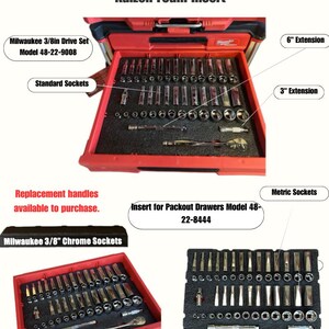 Milwaukee 3/8in Socket Set Kaizen Foam Insert for Packout 4 Drawer - Etsy