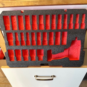 Milwaukee Packout 8424 Kaizen Foam Insert for M18 Impact & 3/8 Socket ...