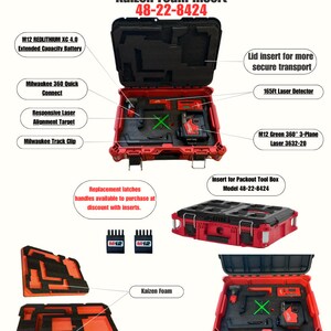Milwaukee M12 3 Plane Laser Kaizen Foam Insert for Packout - Etsy