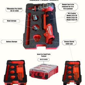 Milwaukee M12 Pro Pex Expander Kaizen Foam Insert for Packout - Etsy