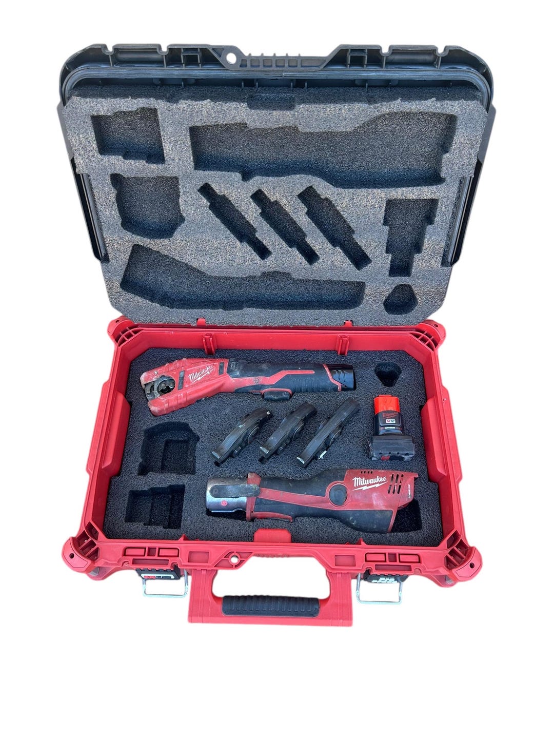 Milwaukee M12 Force Logic Pro Press With M12 Copper Cutter Kaizen Foam ...