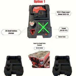 Milwaukee M12 2 Plane Laser Kaizen Foam Insert for Packout - Etsy
