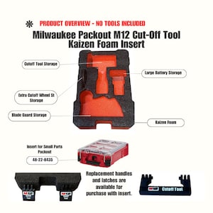 Milwaukee M12 Cutoff Tool Kaizen Foam Insert for Packout - Etsy