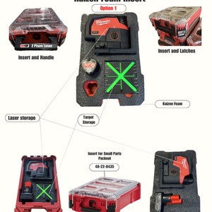 Milwaukee M12 2 Plane Laser Kaizen Foam Insert for Packout - Etsy