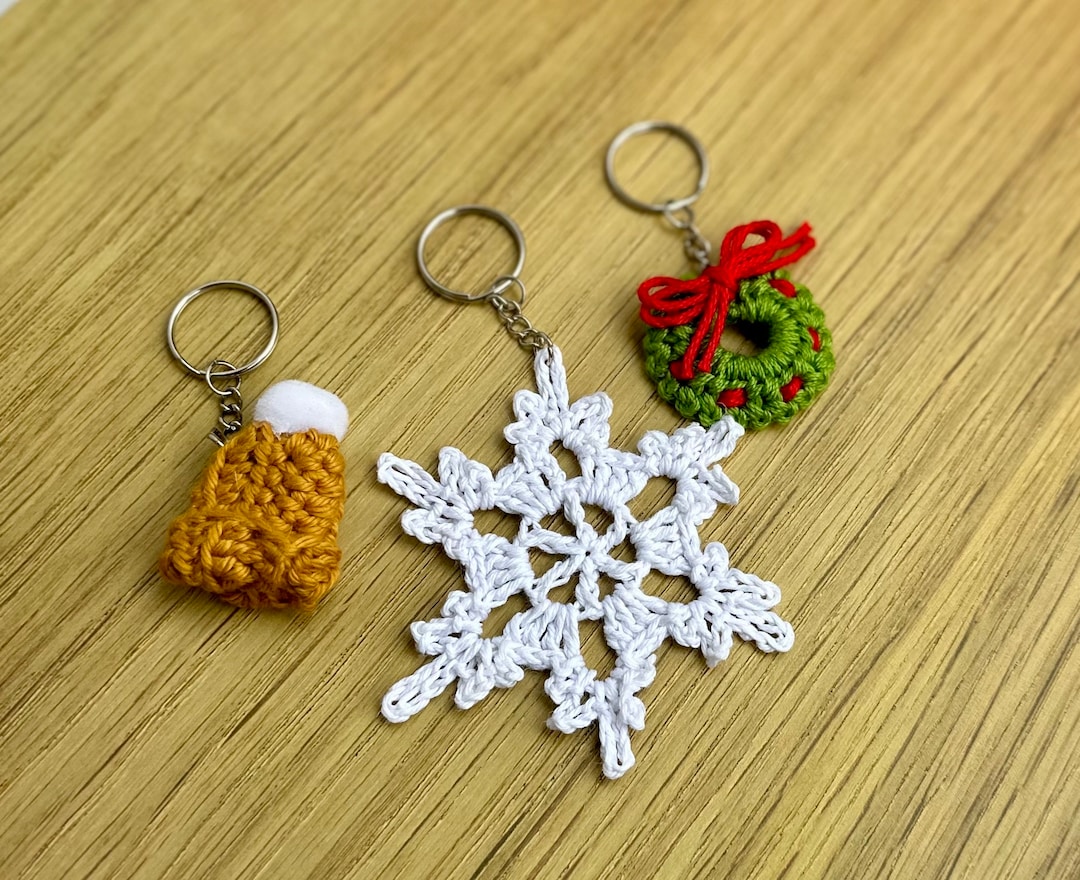 Crochet Winter Keychain - Etsy