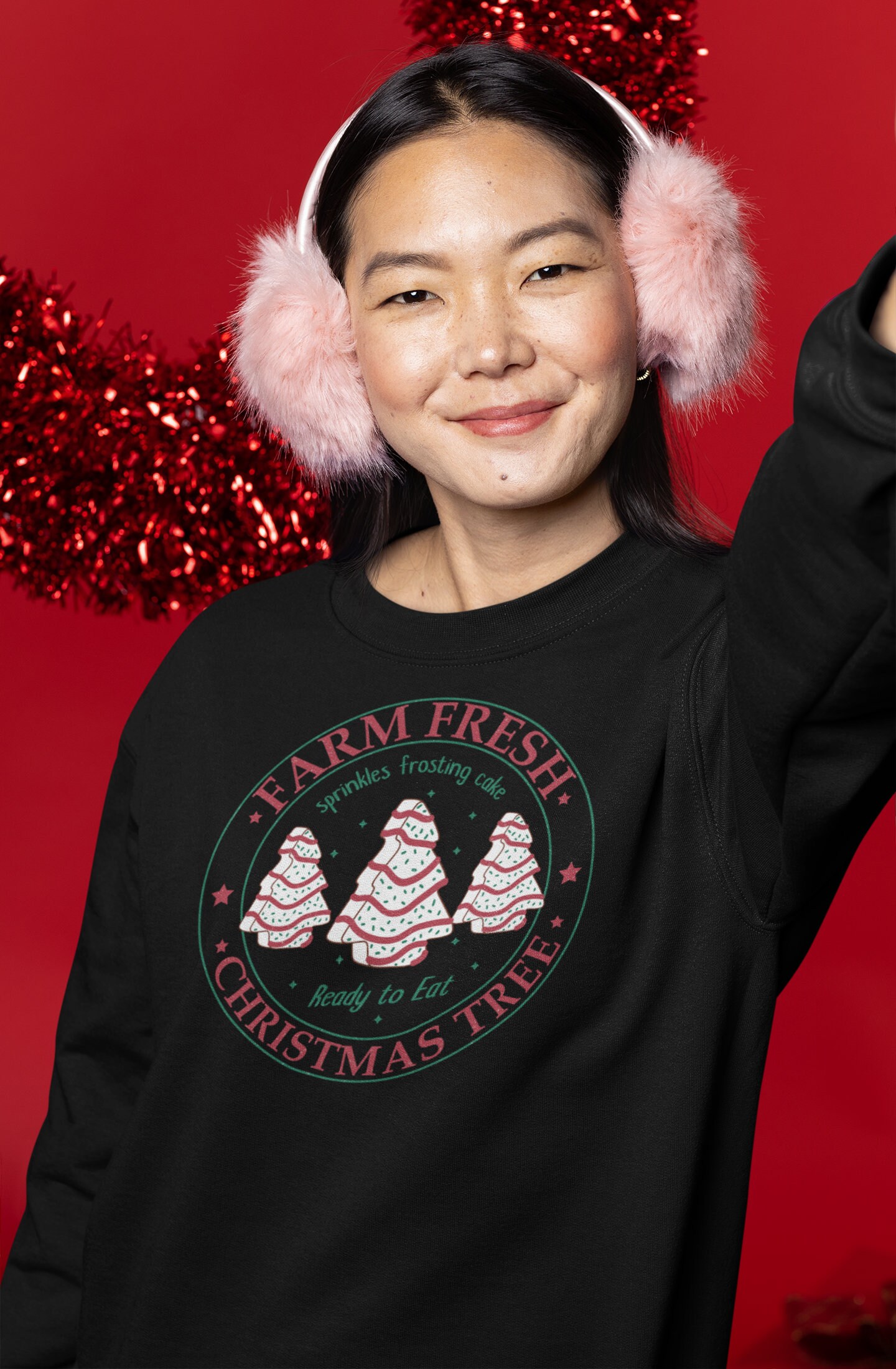 Farm Fresh Christmas Tree Sweatshirt Christmas Tree Cake - Etsy