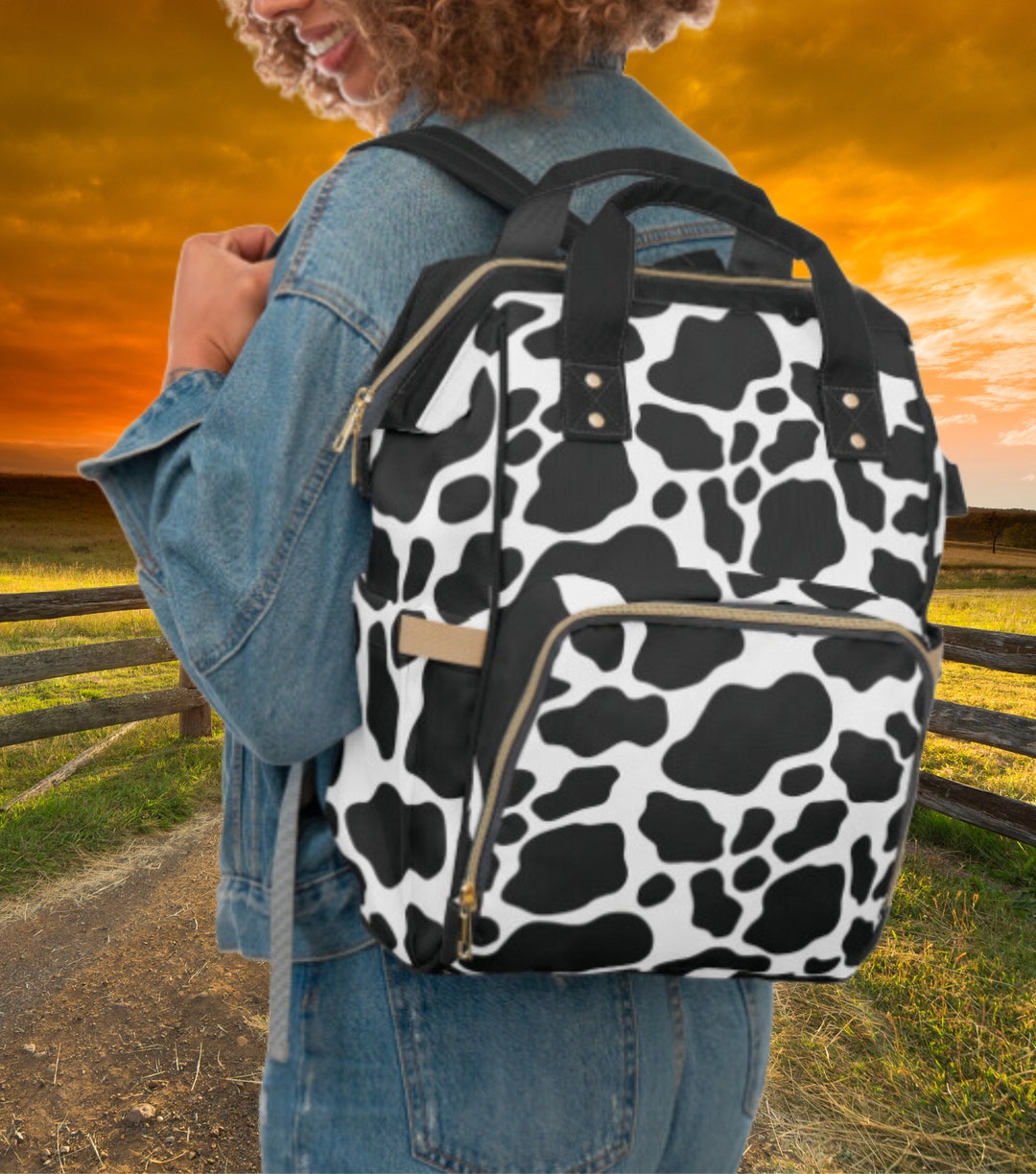 Cow Print Diaper Bag | Diaper Bag | Unique Diaper Bag | Baby Shower ...