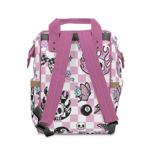 Checkered Skull Diaper Bag | Skulls and Flames Diaper Bag | Emo Skull ...