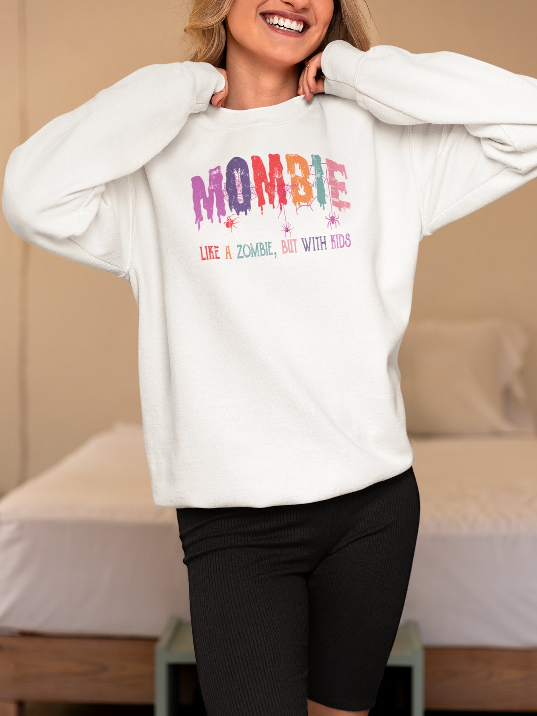 Mombie Like A Zombie With Kids Sweatshirt | Mom Life Sweatshirt | Funny ...