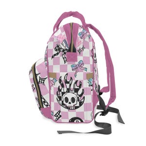 Checkered Skull Diaper Bag | Skulls and Flames Diaper Bag | Emo Skull ...