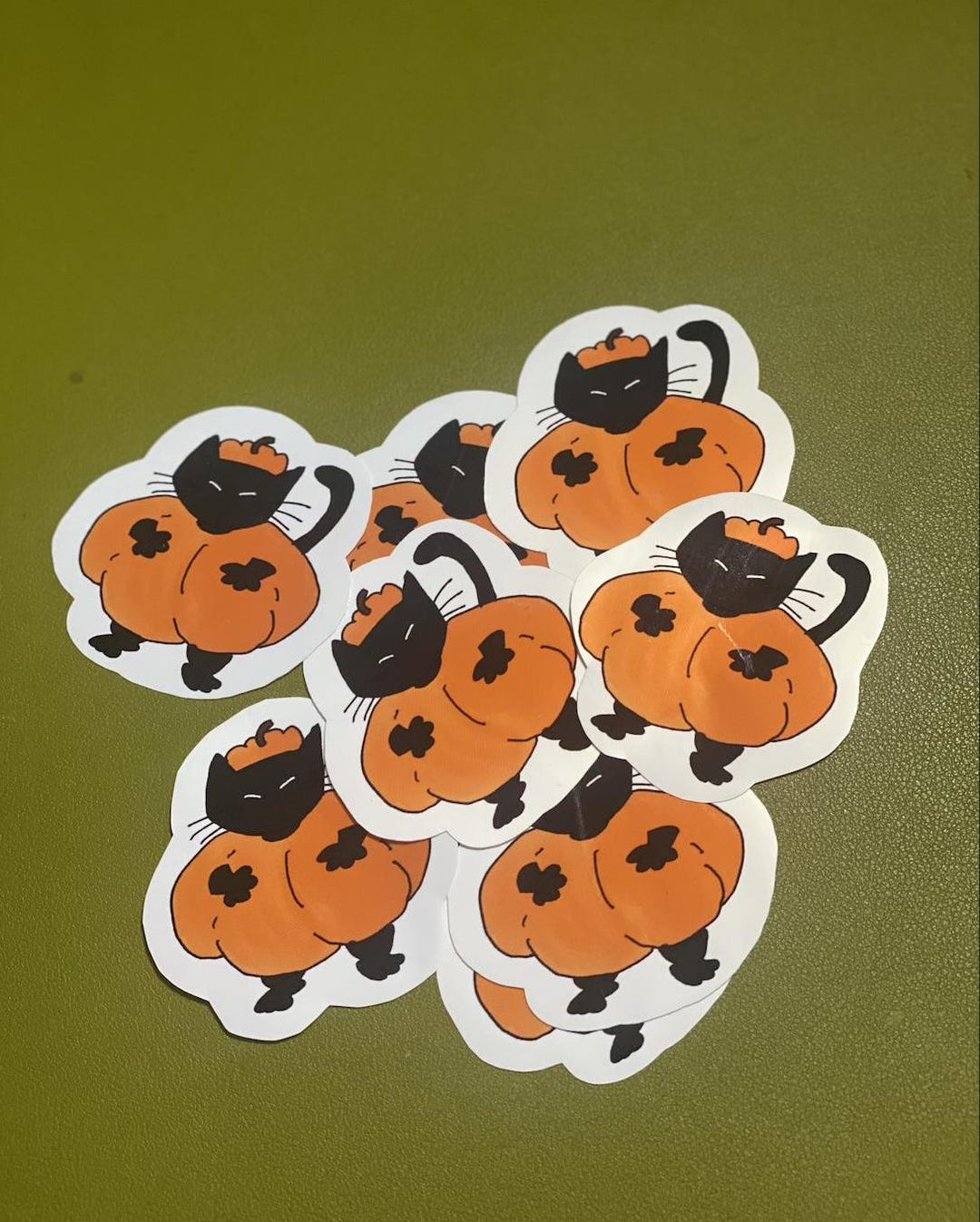 Pumpkin Cat Sticker Animal Sticker Cozy Aesthetic Fall Aesthetic ...