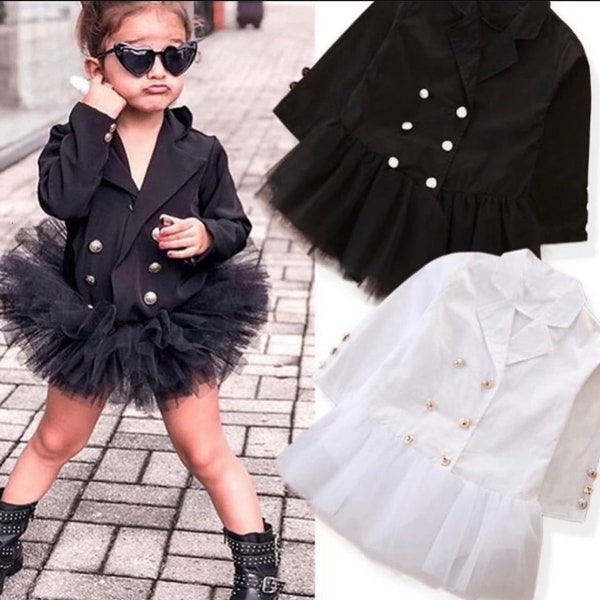 Girls Tuxedo Dress - Etsy