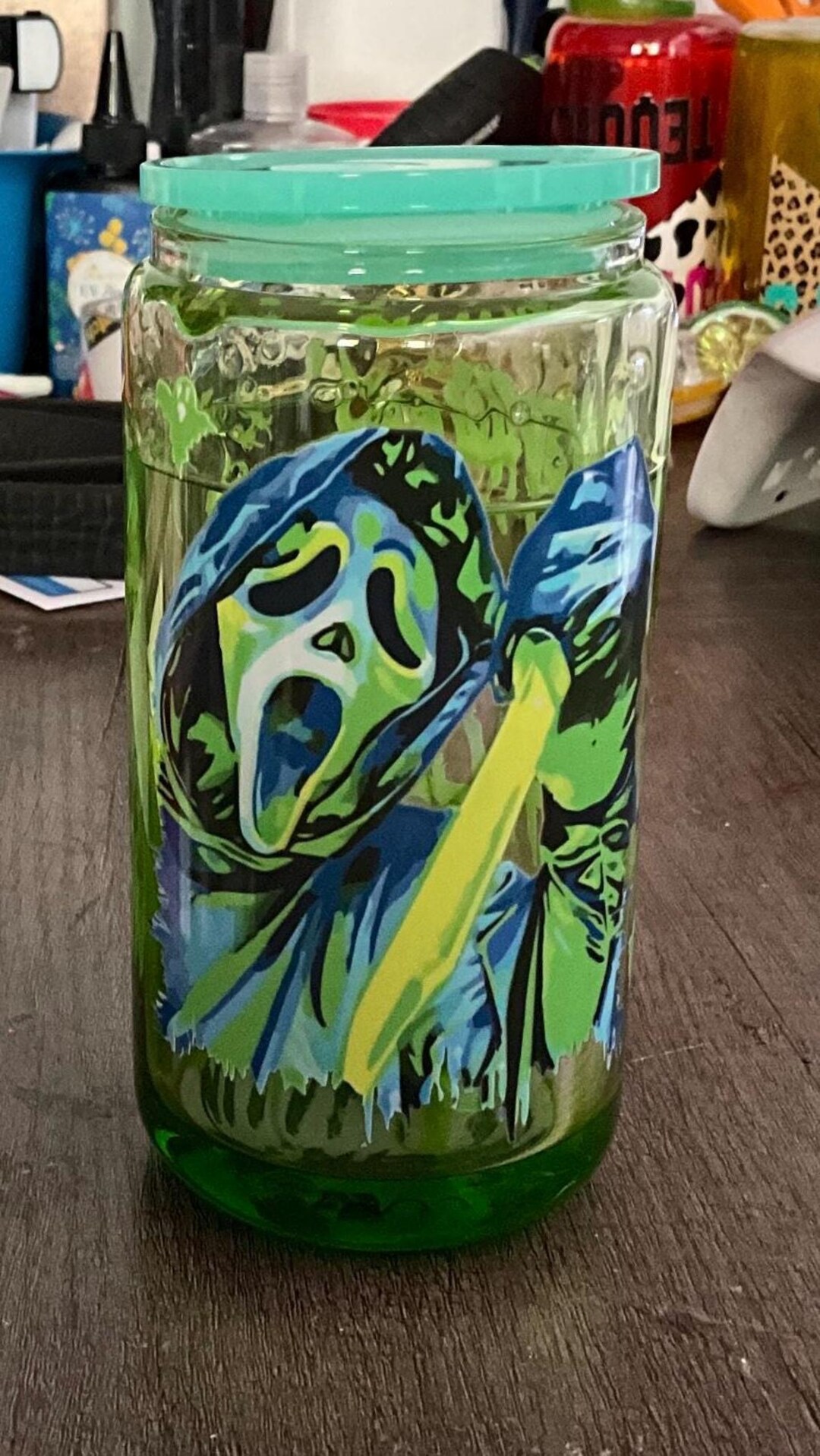 Green Scream Drip Snowglobe Tumbler - Etsy