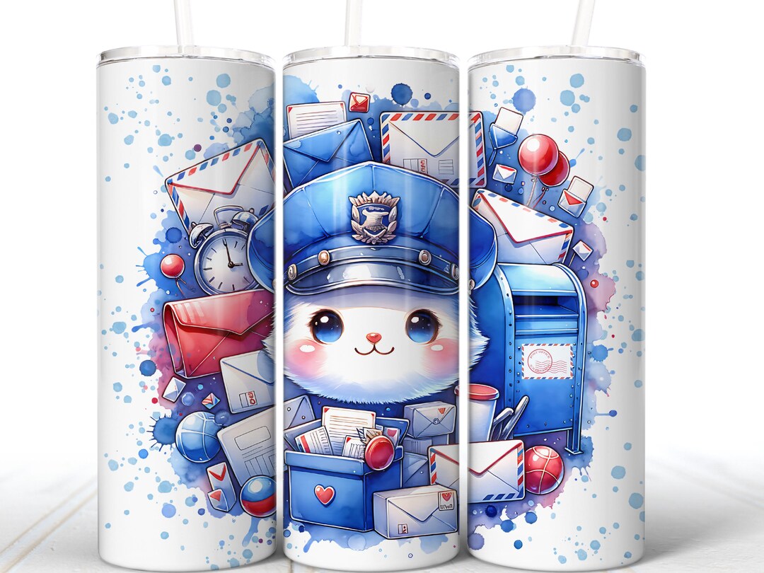 Post Office Tumbler Wrap PNG Sublimation Postal Worker Tumbler Wrap 20 ...