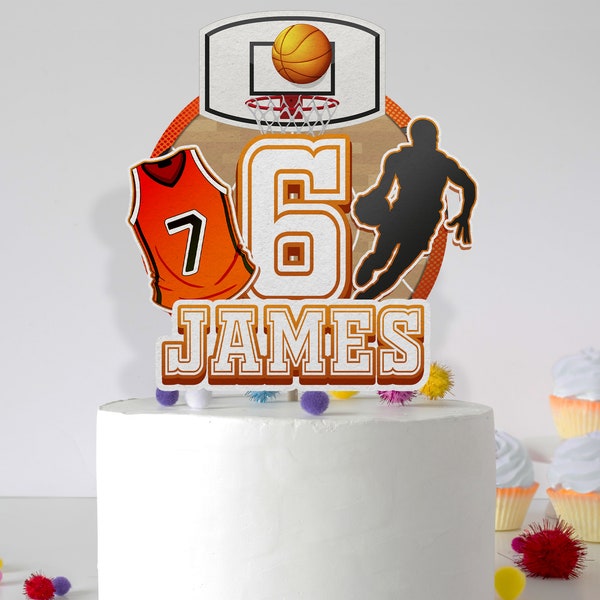 Basketball Printable Cake Topper - Etsy