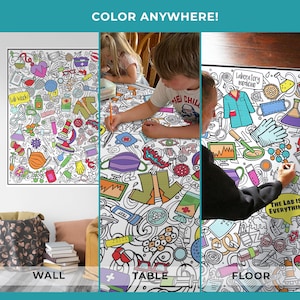 Lab Week 2025 Coloring Poster Let's Glow 2025 Medical Laboratory ...