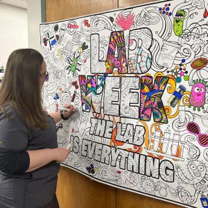 Lab Week 2025 Theme Poster Coloring Page Giant Sheet Lab Week Clinical ...