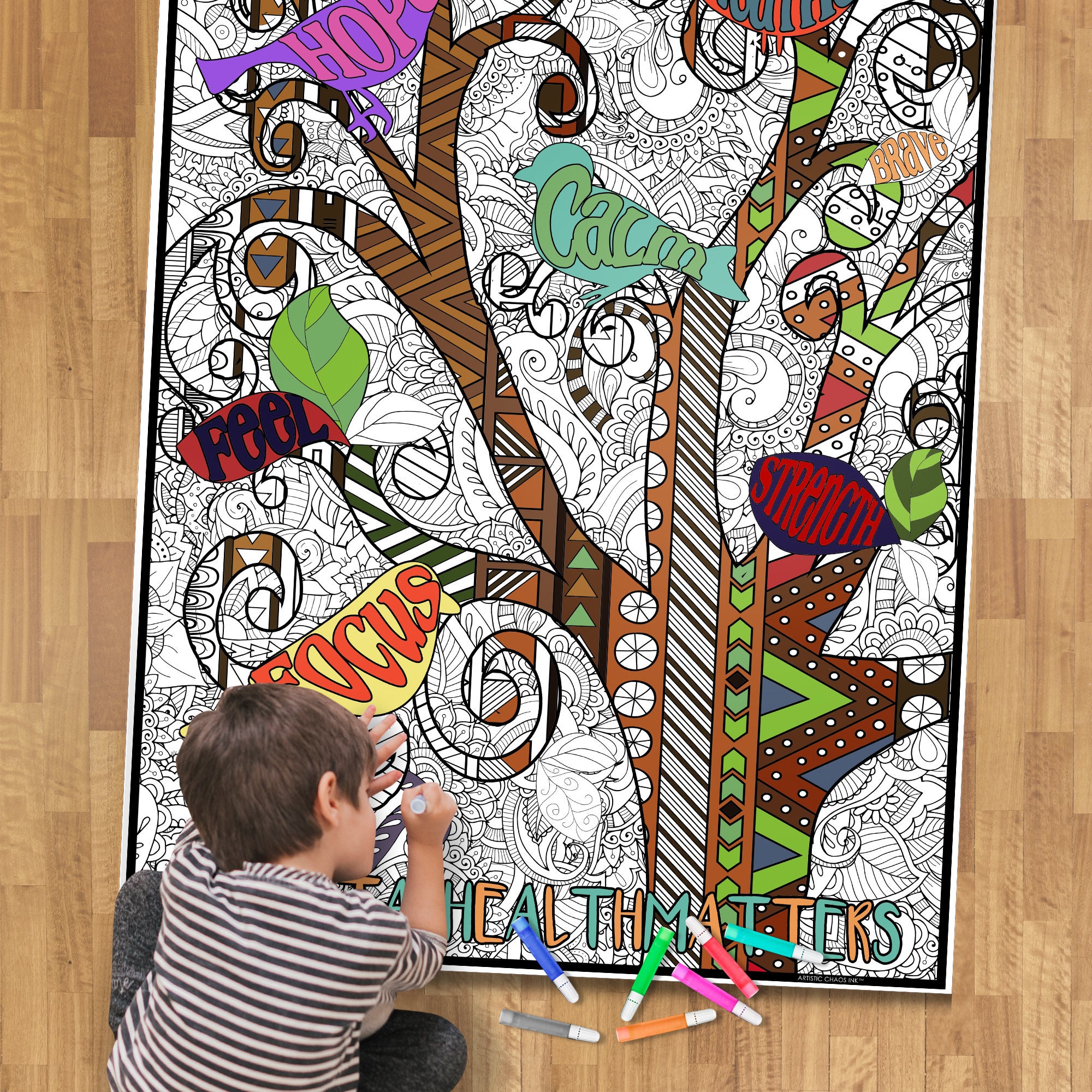 Mental Health Matters Coloring Poster Mental Health Poster Coloring ...