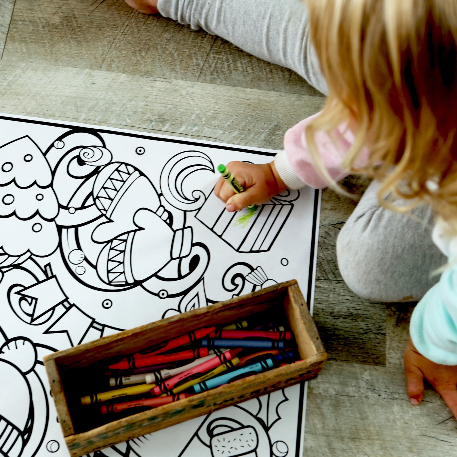 Printable Christmas Joy Coloring Table Runner Downloadable - Etsy