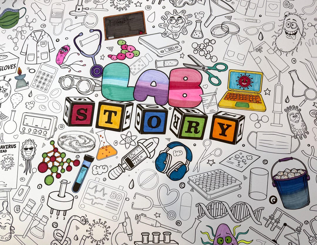 Lab Story Lab Week 2026 Coloring Poster Giant Coloring Sheet Lab Week ...