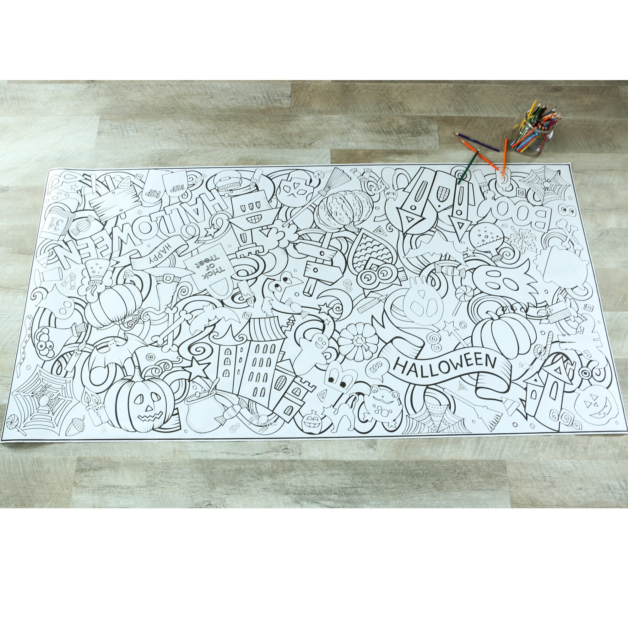 Printable Halloween Hooligans Coloring Table Runner - Etsy