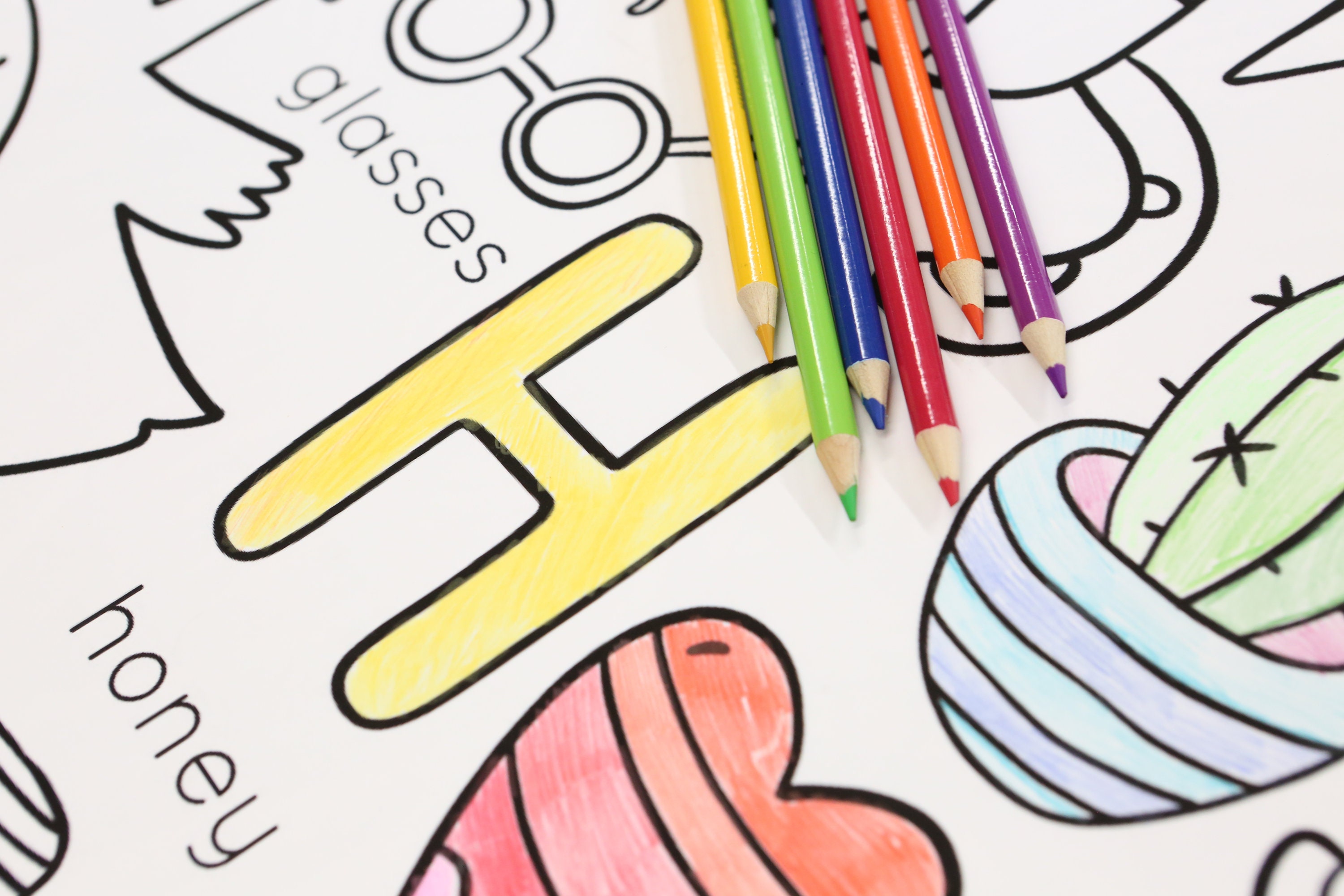 HUGE Coloring Poster–alphabet/abc--coloring Activity for Groups ...