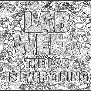 Lab Week Coloring Page Downloadable Giant Coloring Sheet for Lab Week ...