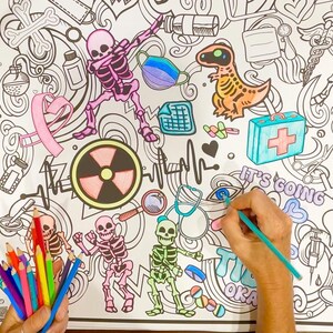 RAD Tech Week Premium Coloring Sheet Radiology Tech Room Decor Coloring ...