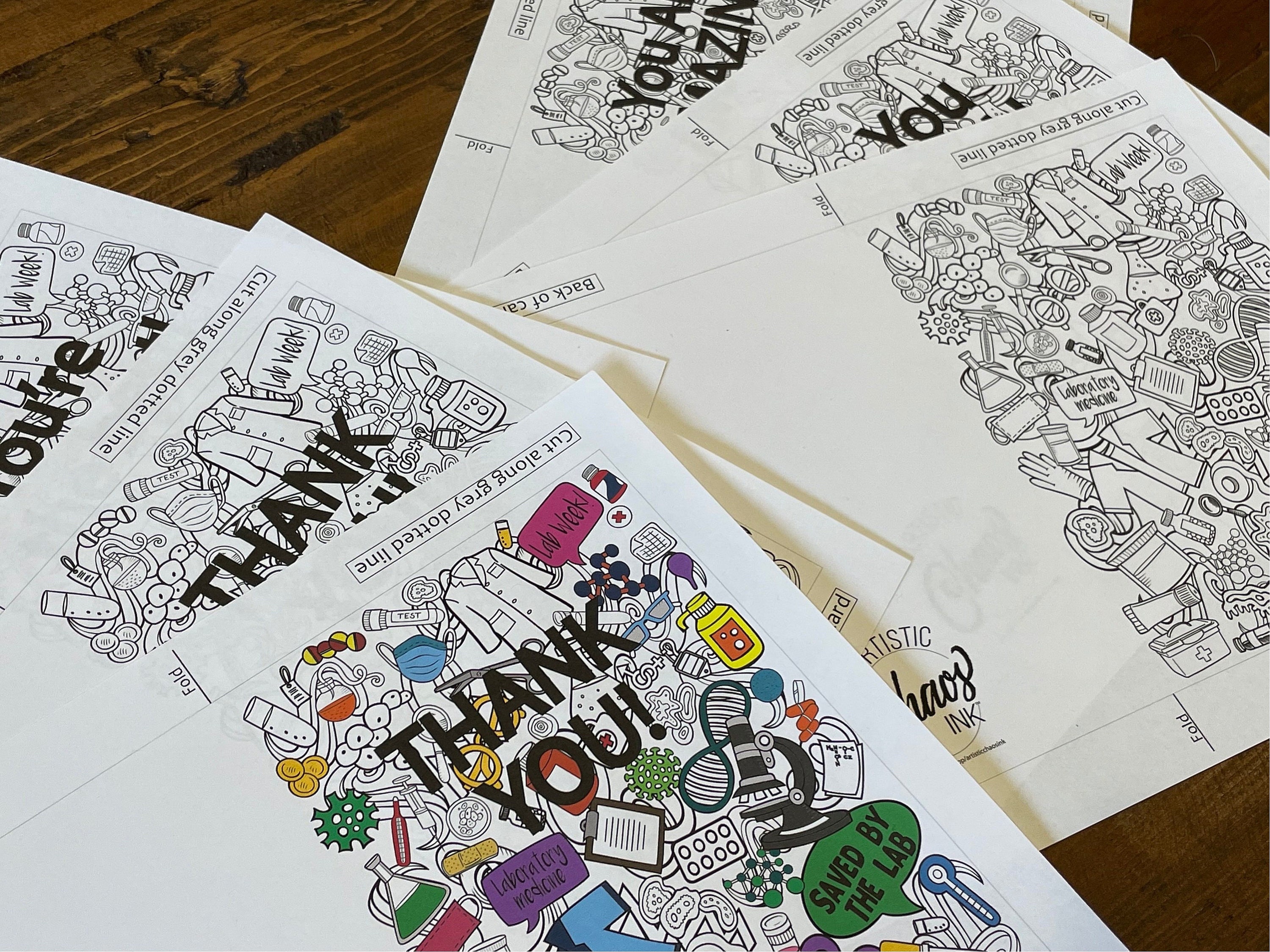 Lab Week Printable Cards Blank Lab Week Cards Thank You Card Saved by ...