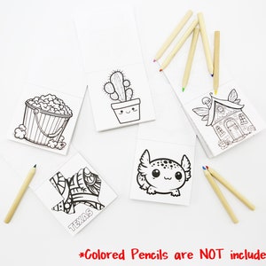 Pocket Coloring Books Small Coloring Pages Minimalist Tiny Books Kids ...