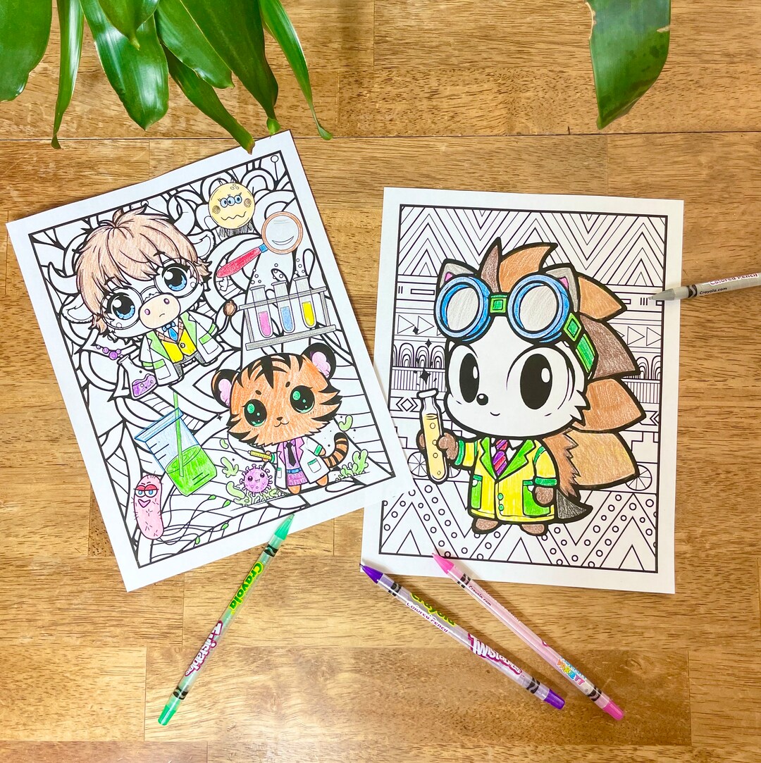 Lab Week 2024 Coloring Page Set , 18 Coloring Sheet Set for Lab Week ...